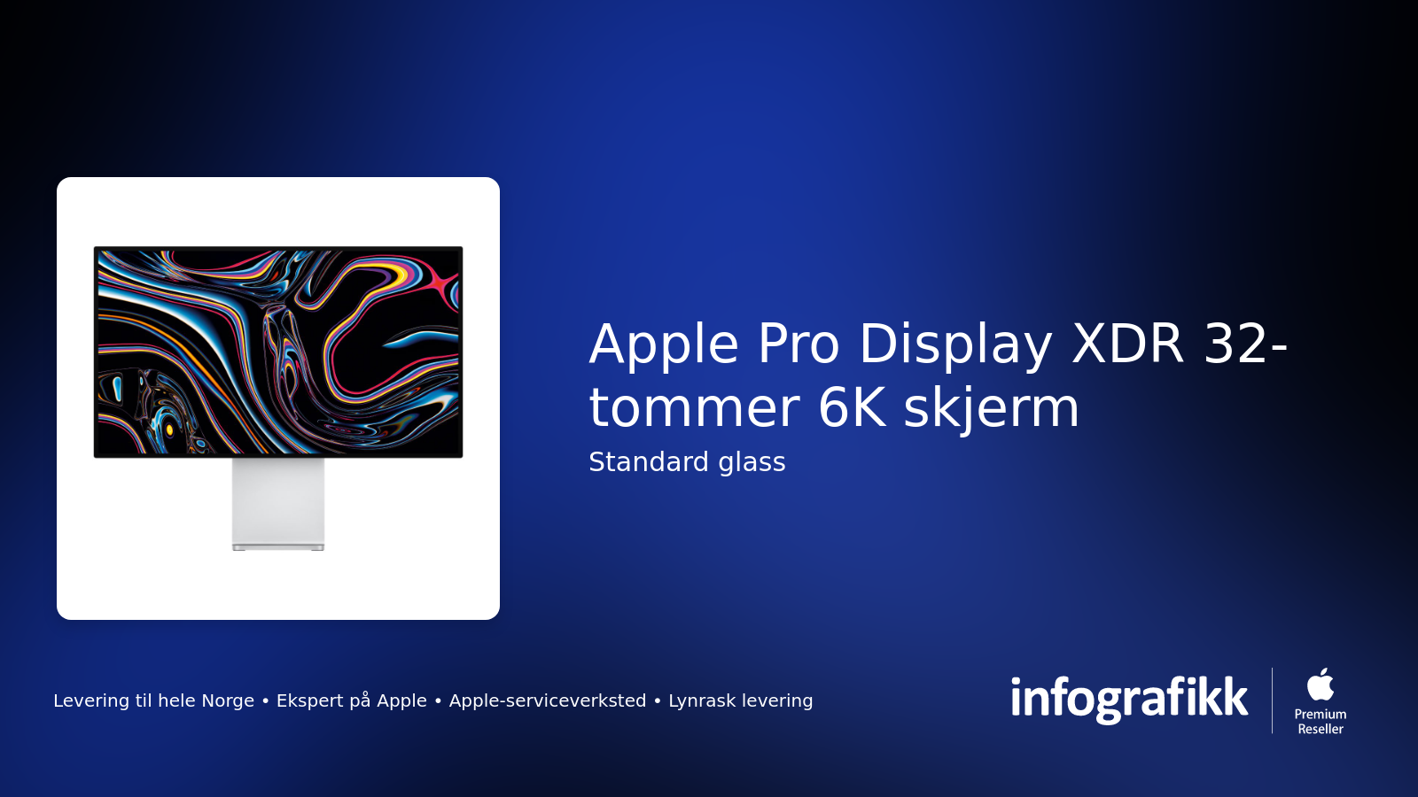 Apple Pro Display XDR 32-tommer 6K skjerm Standard glass - Infografikk ...